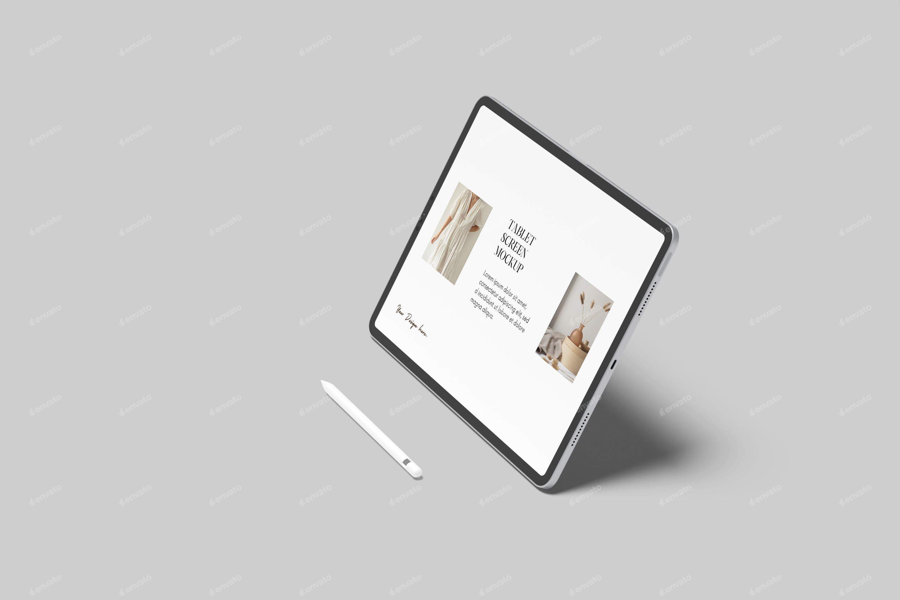 Landscape Tablet Screen Mockup, Graphics | GraphicRiver